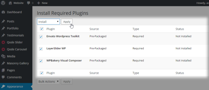 Bridge Documentation and Tutorials | 2.4.1 Installing Required Plugins