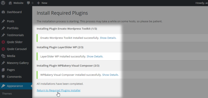 Bridge Documentation and Tutorials | 2.3 Installing the Bridge theme